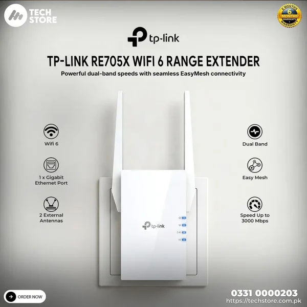 TP-Link AX3000 Dual-Band Wi-Fi 6 Range Extender