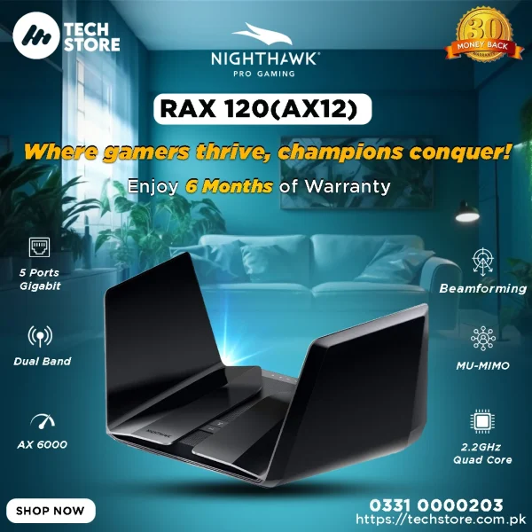 Netgear Nighthawk RAX120 AX6000 12-Stream WiFi 6 Router