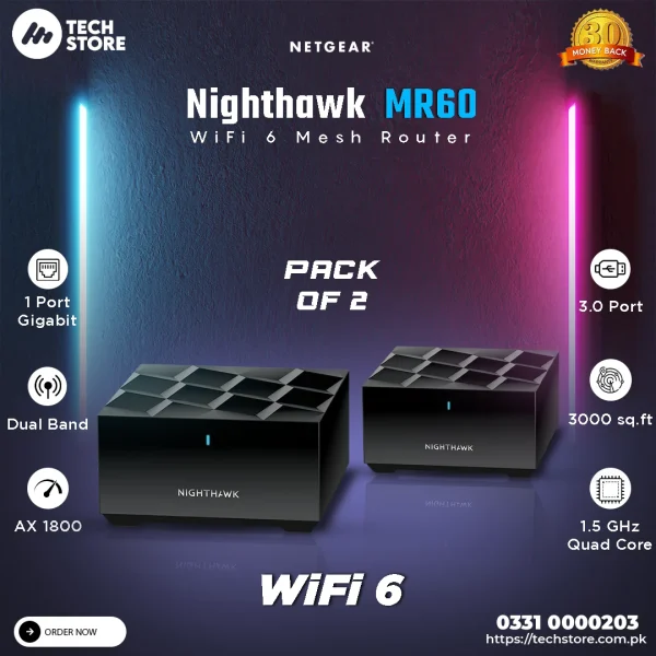 Netgear Nighthawk MR60 Mesh WiFi 6 Router in Pakistan