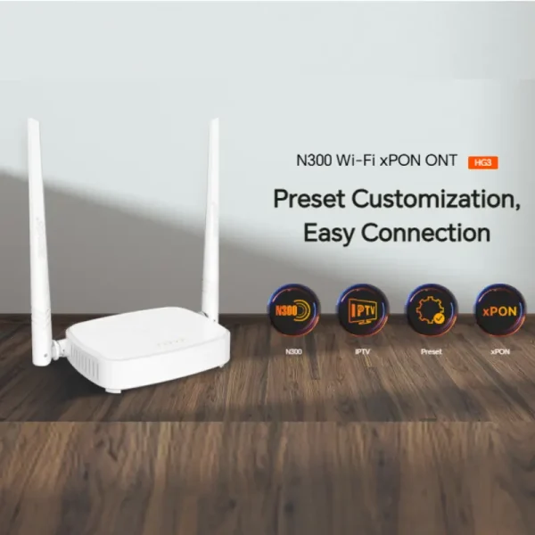 Tenda HG3 N300 Wi-Fi xPON ONT Router in Pakistan
